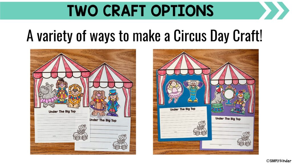 Circus Day Themed Activities for End of the Year: Crafts, Hats, and ...