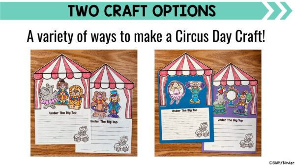 Circus Day Themed Activities for End of the Year: Crafts, Hats, and ...