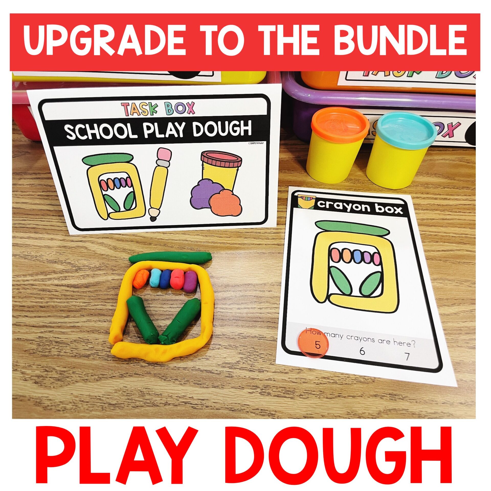 Back to School Playdough Morning Bin - Simply Kinder