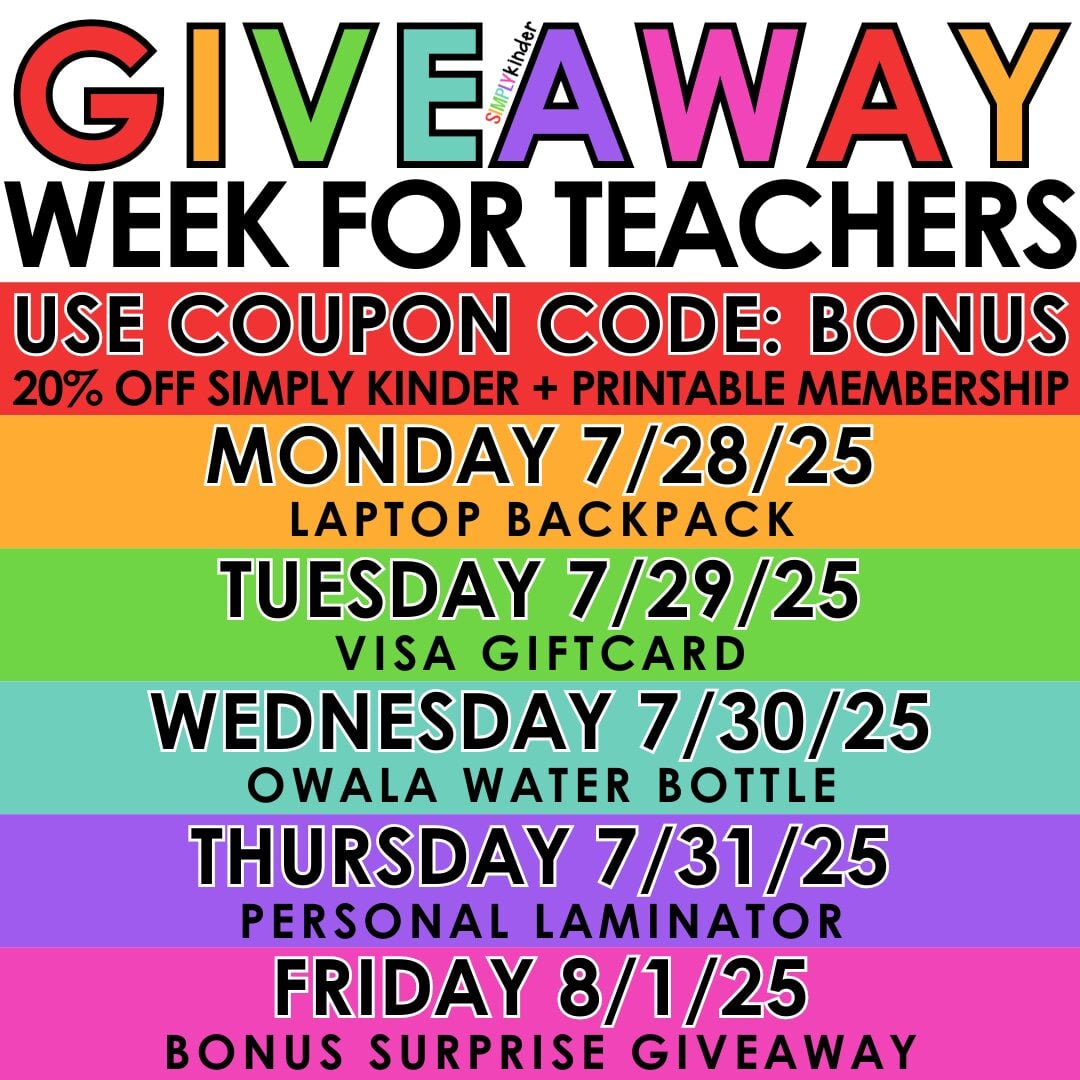 Giveaway Week Join Now - Simply Kinder