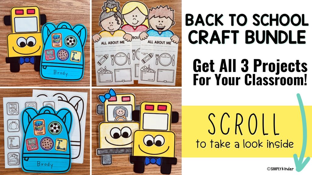 Back to School Crafts for Kindergarten, Bulletin Board Activities ...