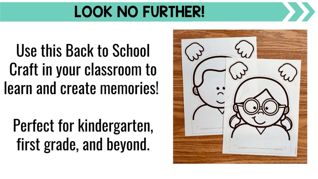 Back to School All About Me Craft for Kindergarten Bulletin Board ...