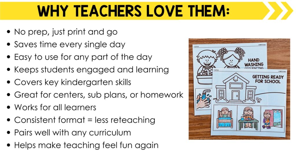 No Prep Kindergarten Back to School Literacy & Math Activities Packet ...