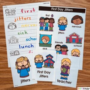 First Day Jitters Book Companion for Kindergarten - Simply Kinder