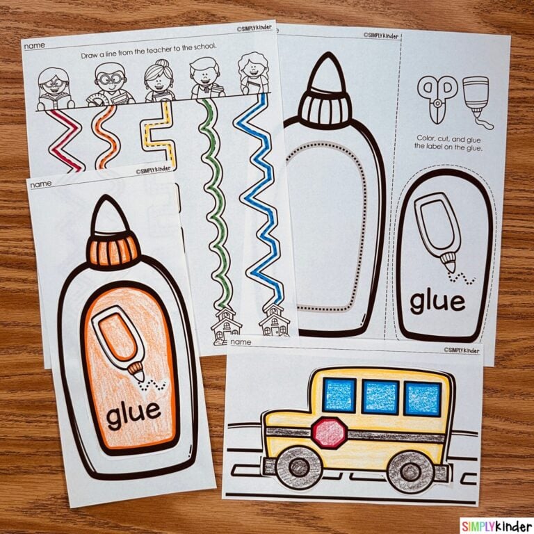 First Day Jitters Book Companion for Kindergarten - Simply Kinder