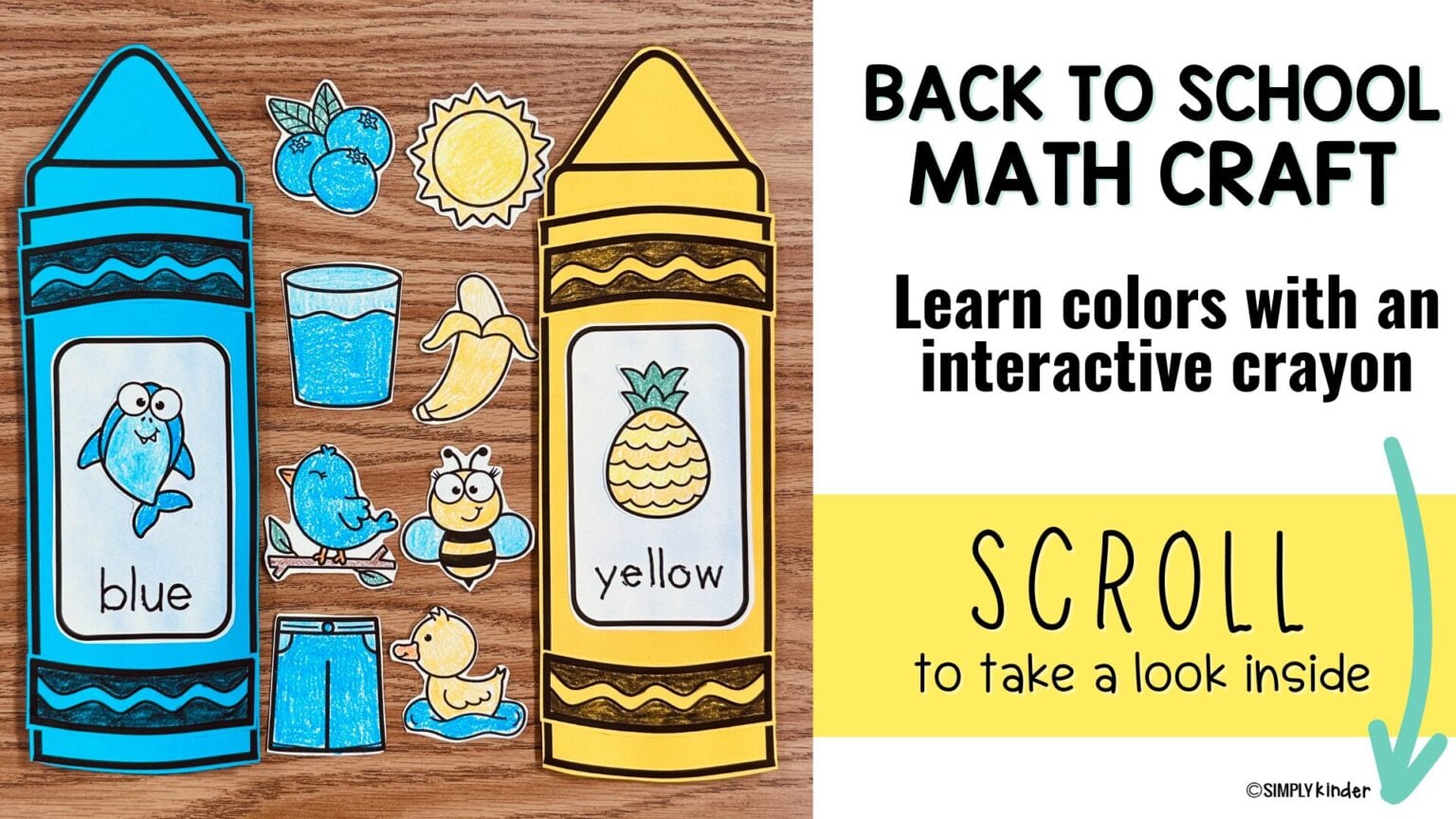 Crayon Craft for Learning Colors, Back to School Color Activities ...