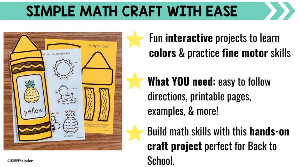 Crayon Craft for Learning Colors, Back to School Color Activities ...