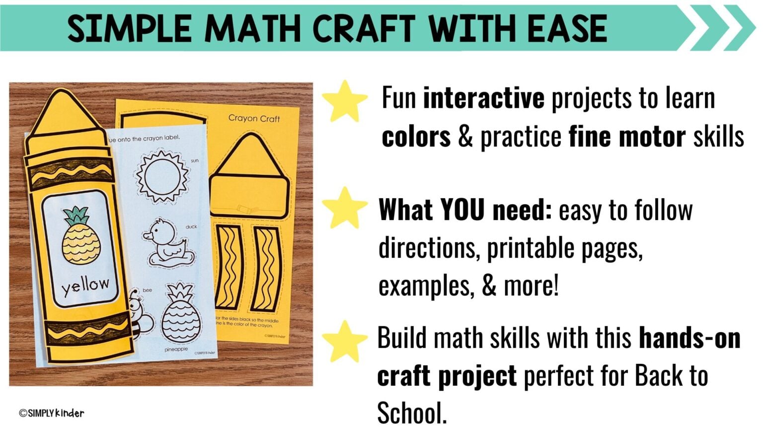 Crayon Craft for Learning Colors, Back to School Color Activities ...