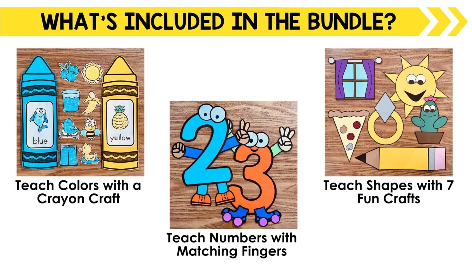 Back to School Math Crafts, Color, Number, & Shape Activities for ...