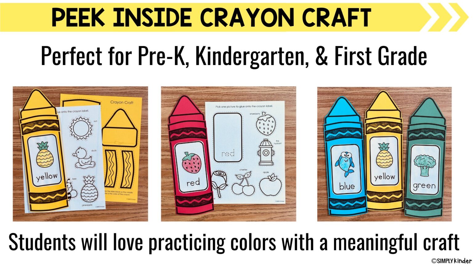 Crayon Craft for Learning Colors, Back to School Color Activities ...