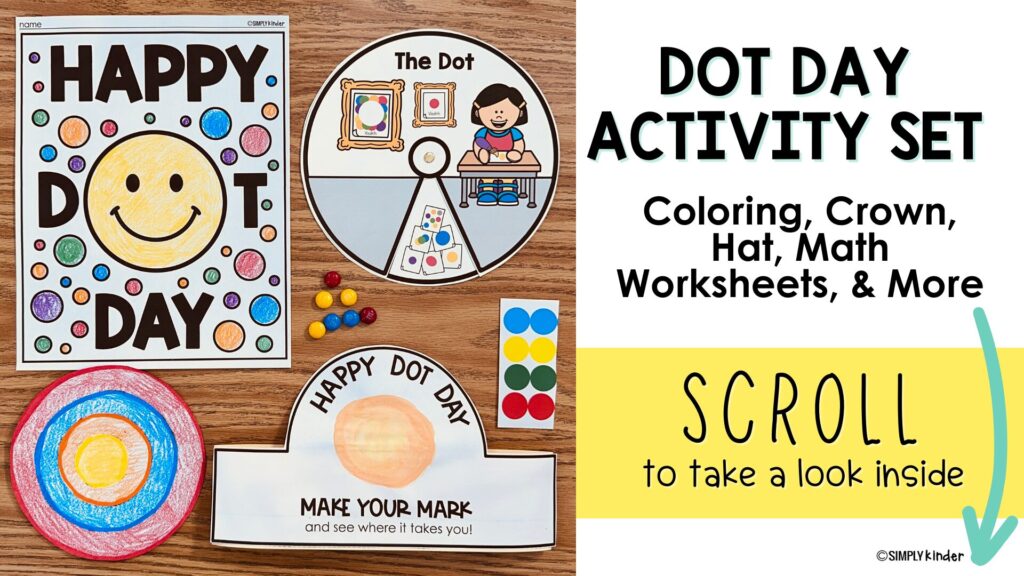International Dot Day Activities, Coloring, Crown, Hat, Math Worksheets ...