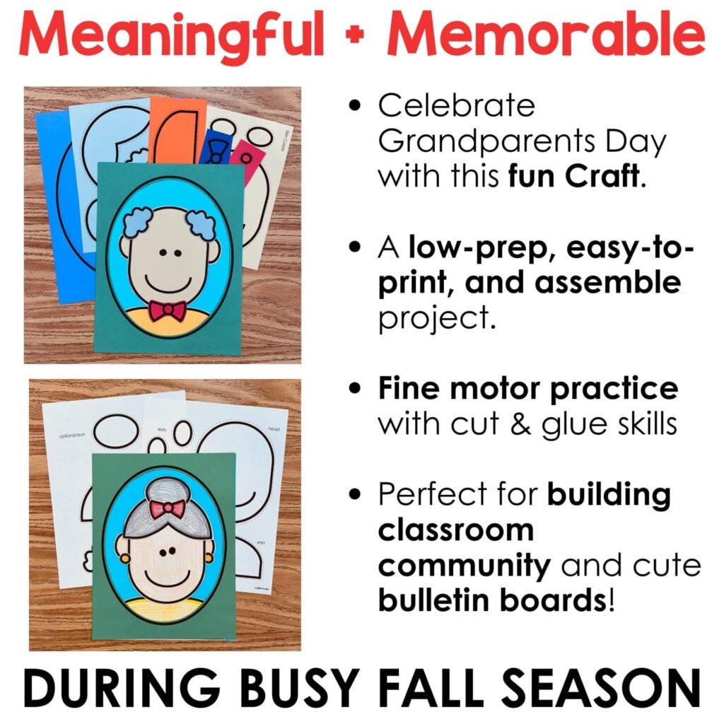 Grandparent Day Craft and Activity - Simply Kinder