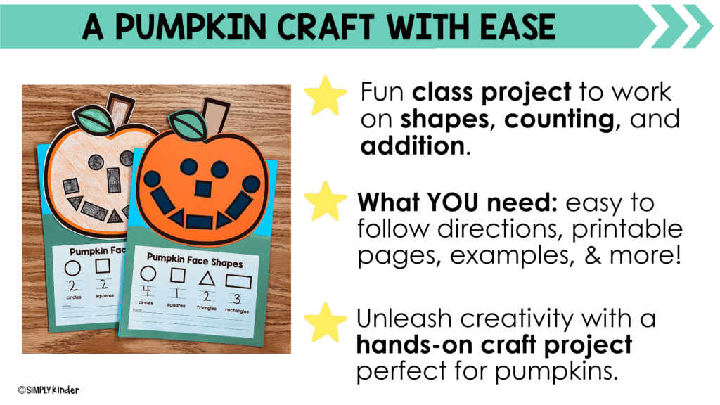 Pumpkin Shape Craft | Jack-o’-Lantern Faces with 2D Shapes for ...