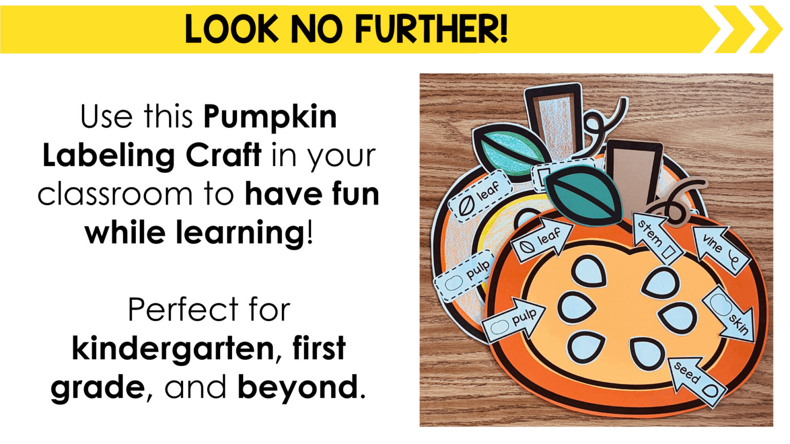 Parts of a Pumpkin Labeling Craft | Fall Science Activity for Kindergarten & 1st - Simply Kinder