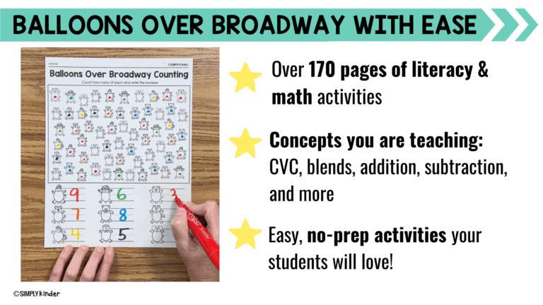 Balloons Over Broadway Activities Worksheets, Writing, Vocabulary ...