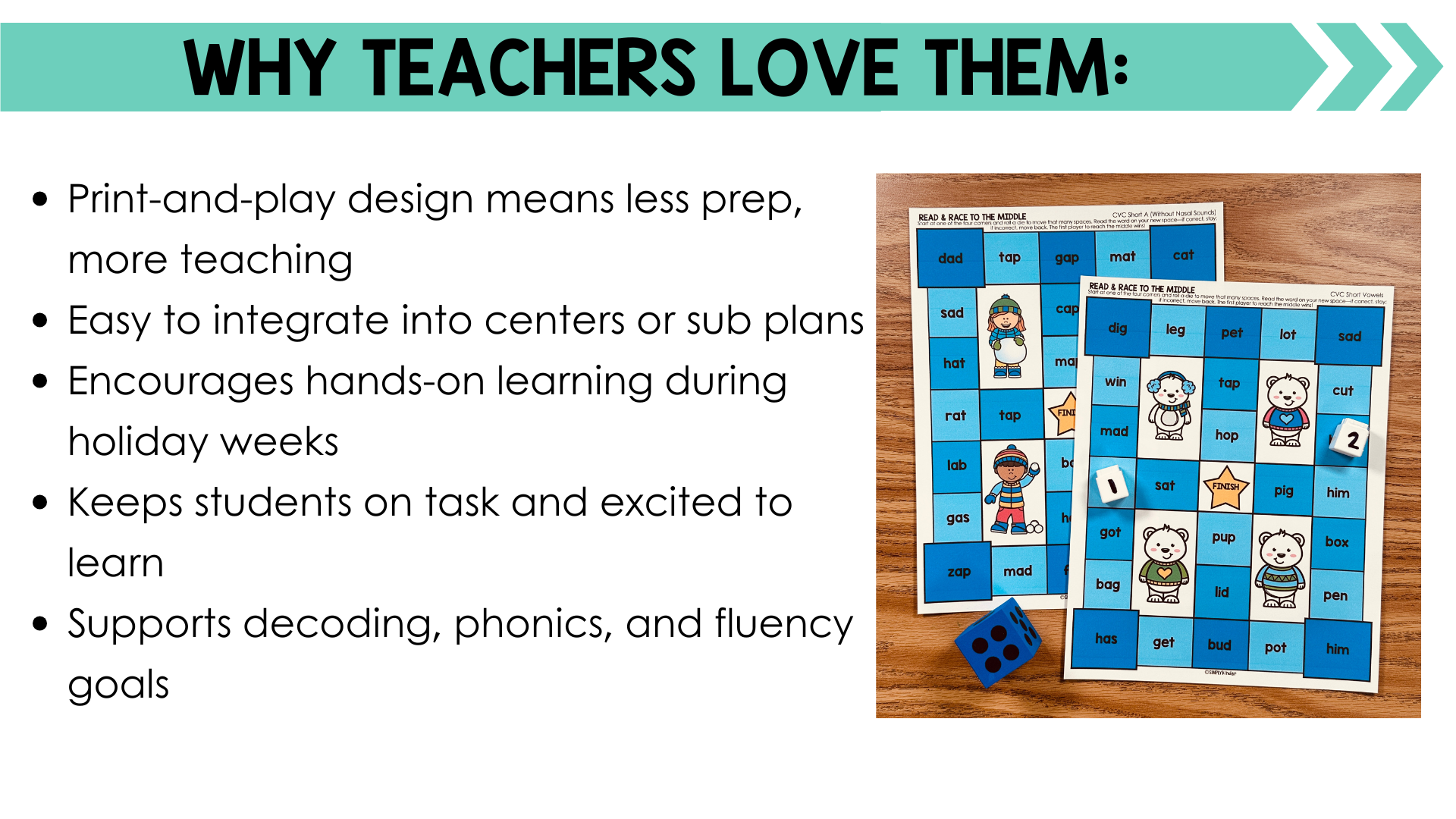 Winter CVC Games – No-Prep Literacy Activities for Kindergarten and ...