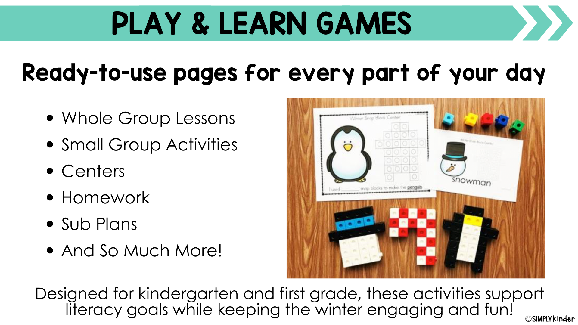 Winter Activities Kindergarten Bundle, Centers, Writing, No-Prep, Games ...