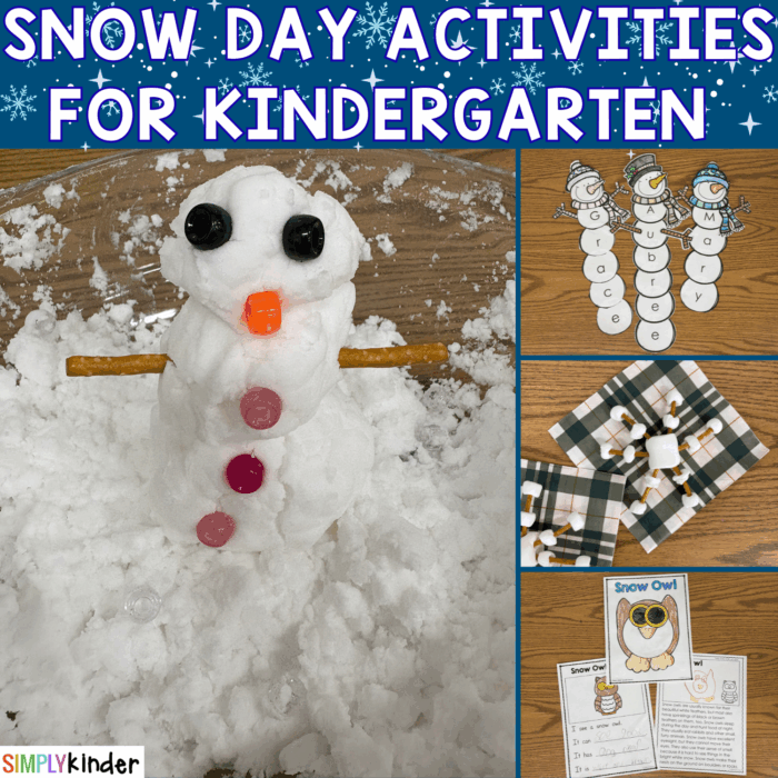 Snow Day Activities for Kindergarten - Simply Kinder