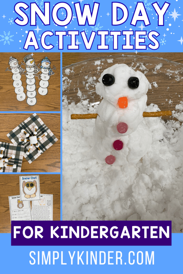 Snow Day Activities for Kindergarten - Simply Kinder