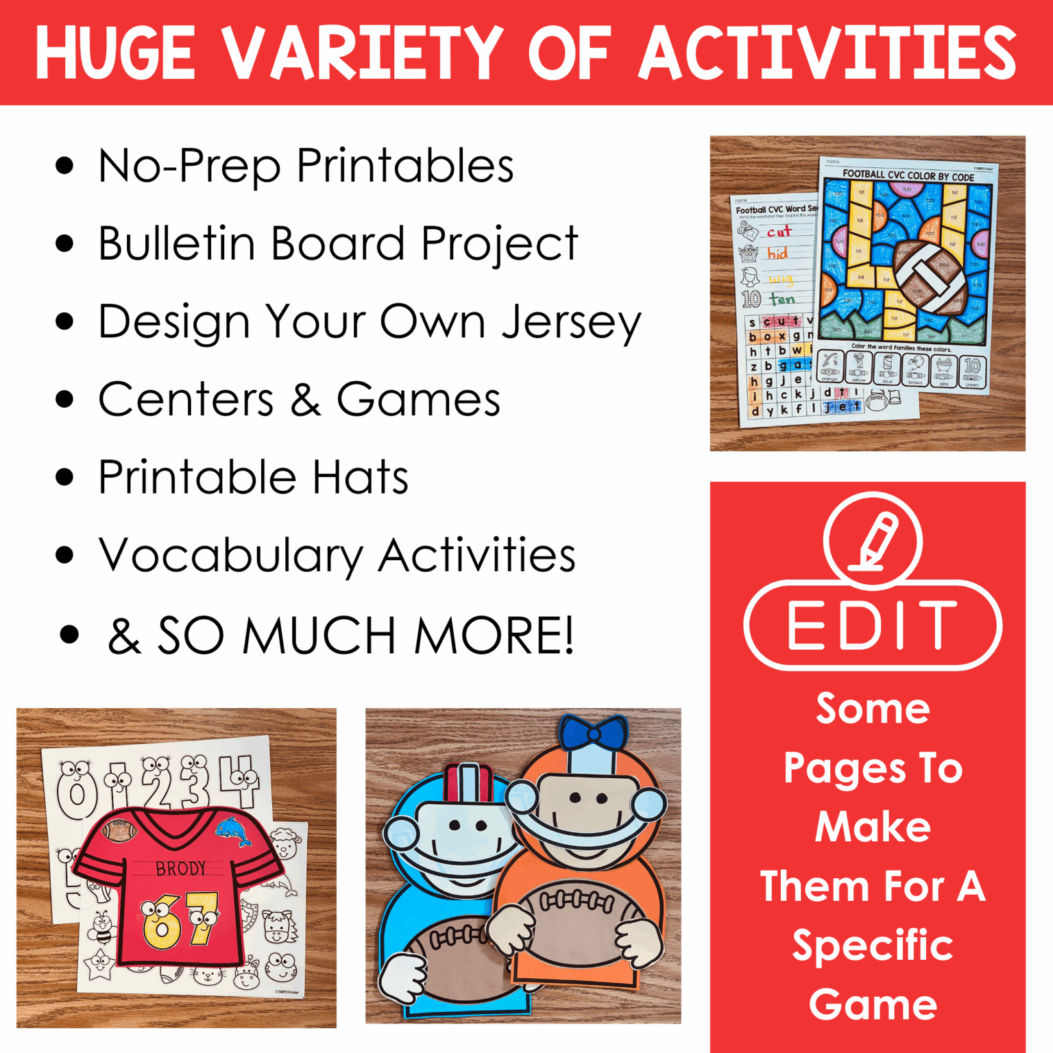 Super Football 2026 Worksheets, Bowl Games, Kindergarten 1st Grade ...
