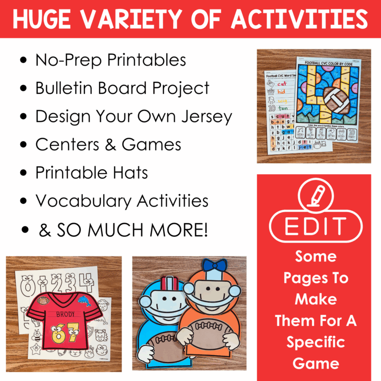 Super Football 2026 Worksheets, Bowl Games, Kindergarten 1st Grade ...