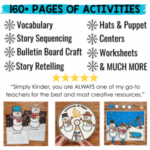 Snowmen at Night Craft, Writing, Activities, Kindergarten Book ...