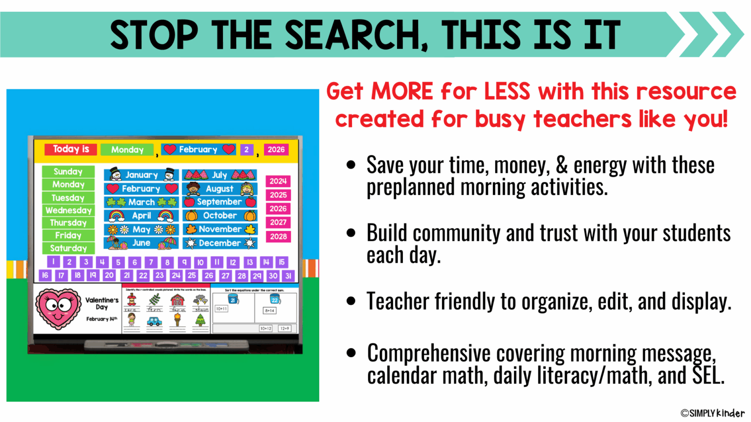 February Morning Meeting Slides for First Grade, Activities, Questions ...