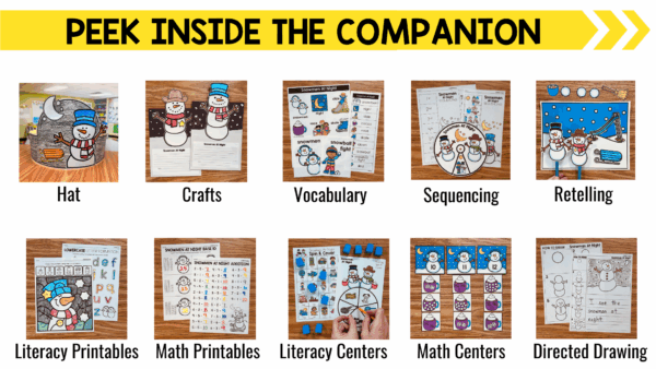 Snowmen at Night Craft, Writing, Activities, Kindergarten Book ...