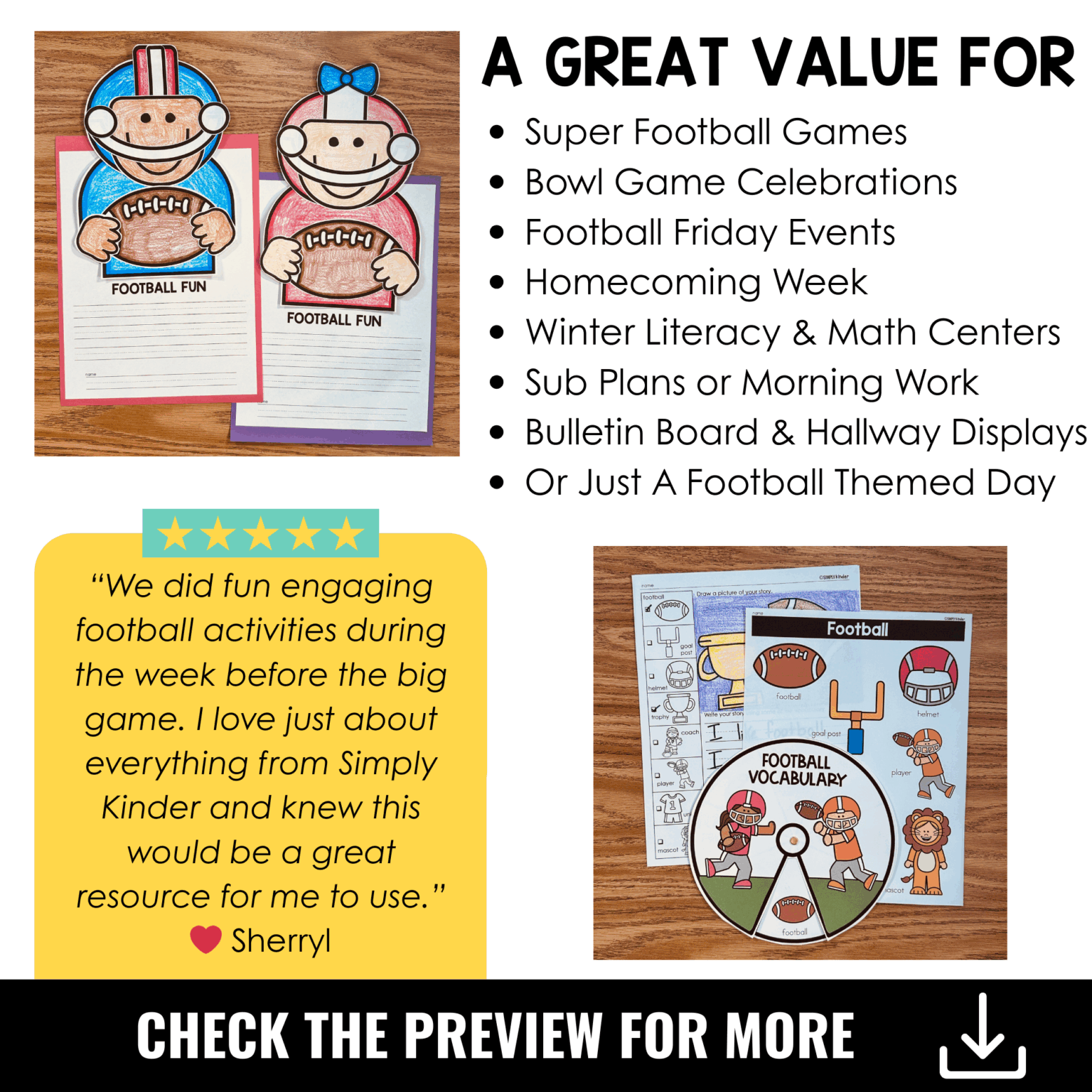 Super Football 2026 Worksheets, Bowl Games, Kindergarten 1st Grade ...