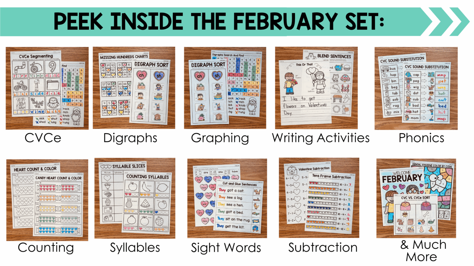 February No Prep Kindergarten Packet, Morning Work, Fast Finisher ...
