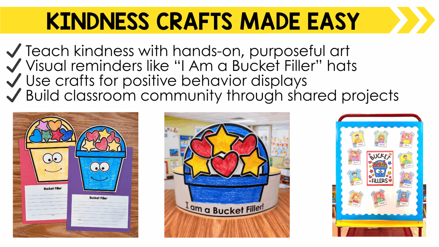 Bucket Filler Activities, Kindness Craft, Hat, Sorts, Bulletin Board ...