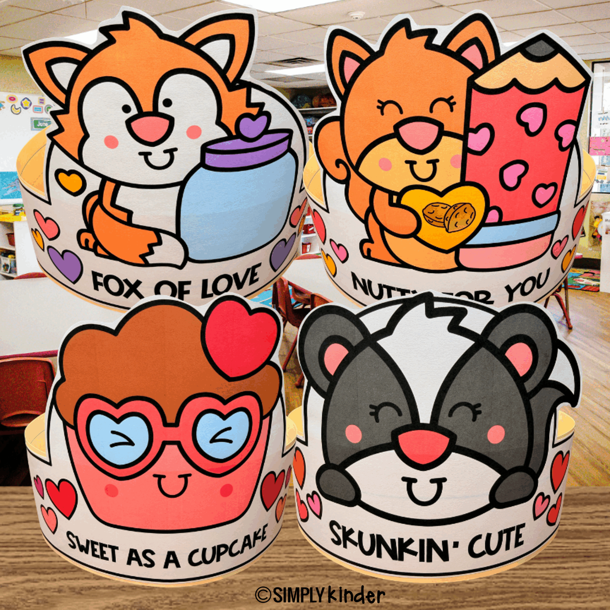 Punny Valentines Day Hat, Printable Crown for Kindergarten and First ...
