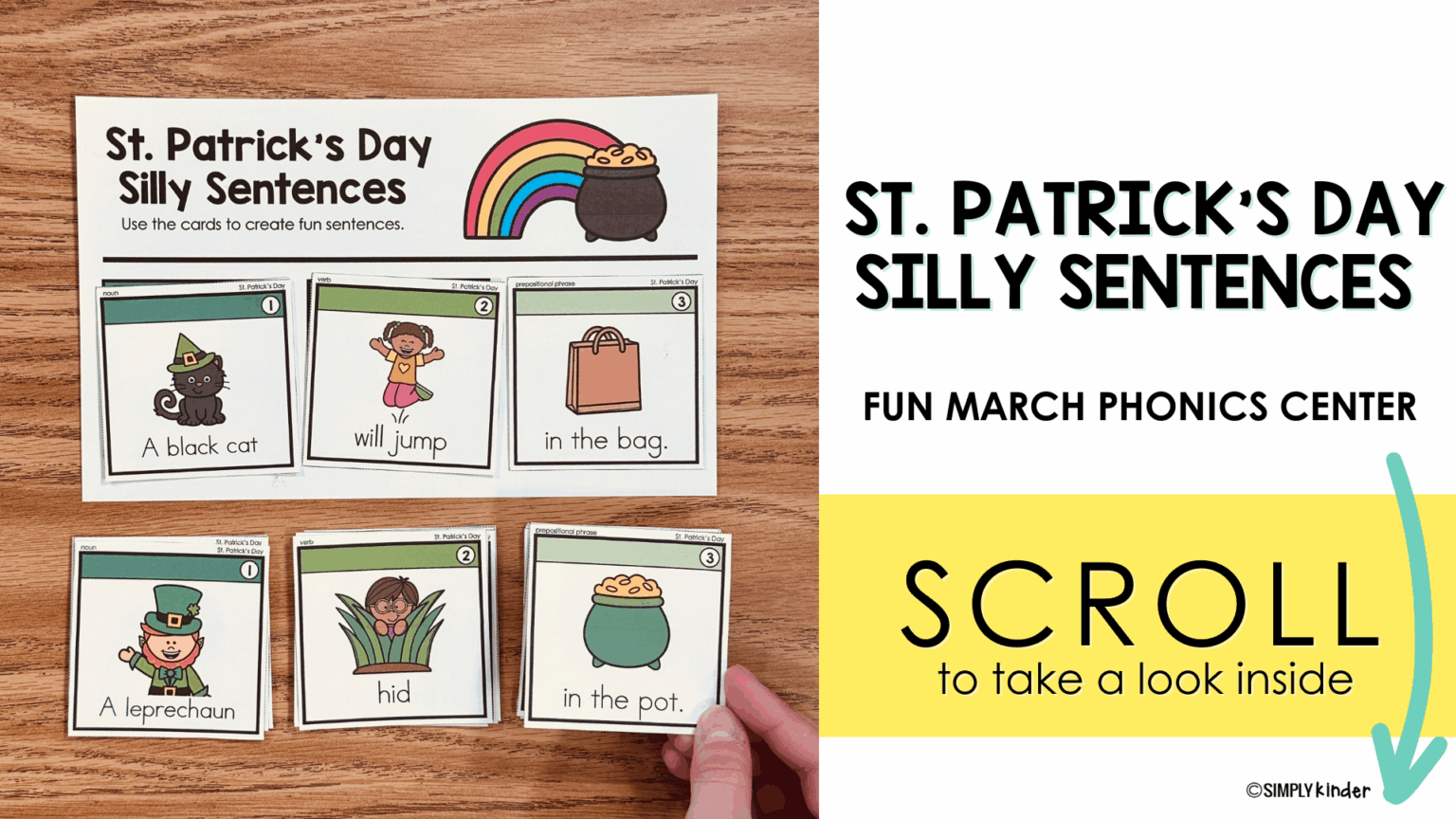 St. Patrick's Day Phonics Activities, Decodable Silly Sentences, March ...