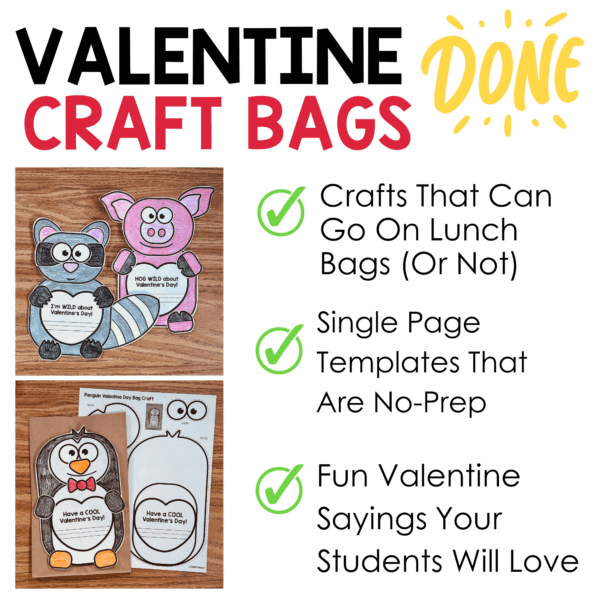 Valentine’s Day Bag Crafts, Animal Valentine Holders for PreK ...