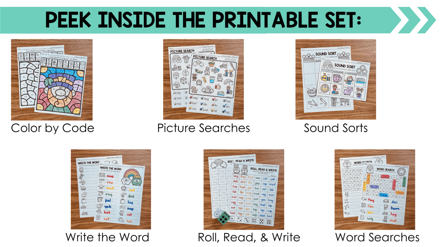 St. Patrick's Day Activities, CVC Worksheets, No-Prep March Phonics ...