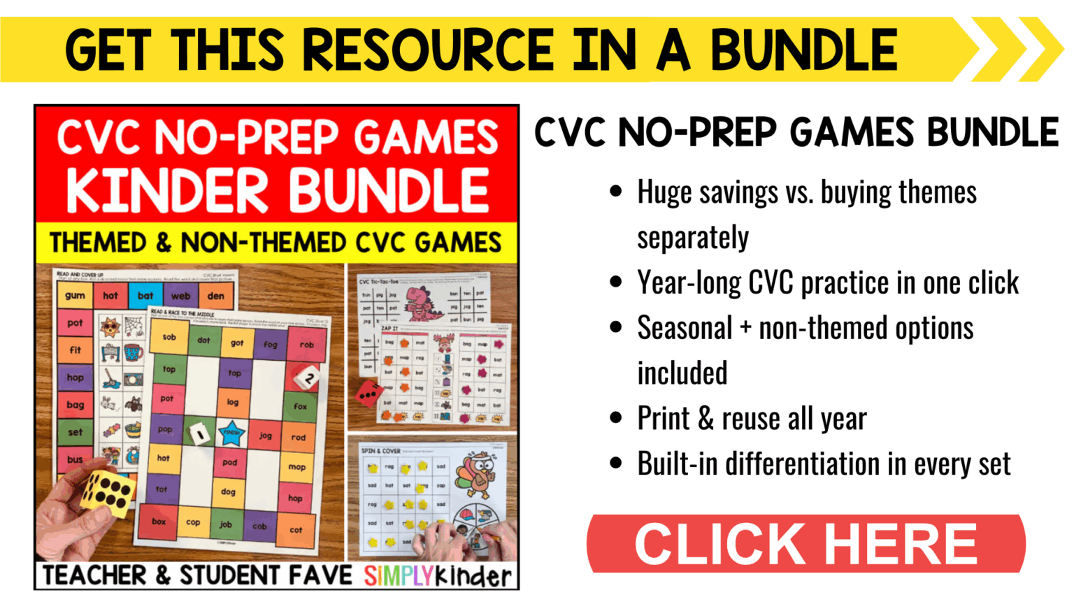 St. Patrick's Day CVC Games, March No-Prep Literacy Activities for ...