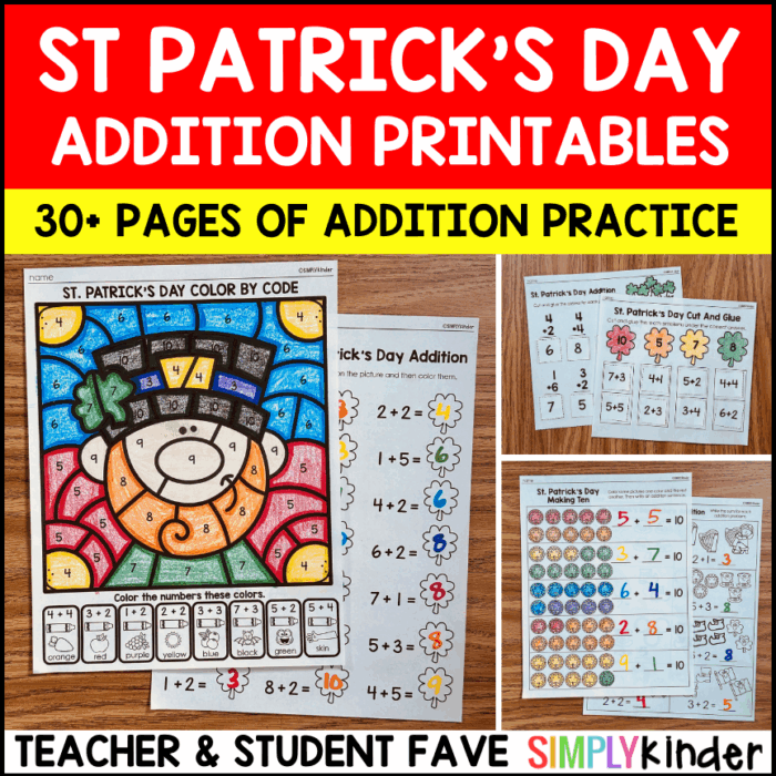 St. Patrick's Day Activity Bundle For Kindergarten and First Grade ...