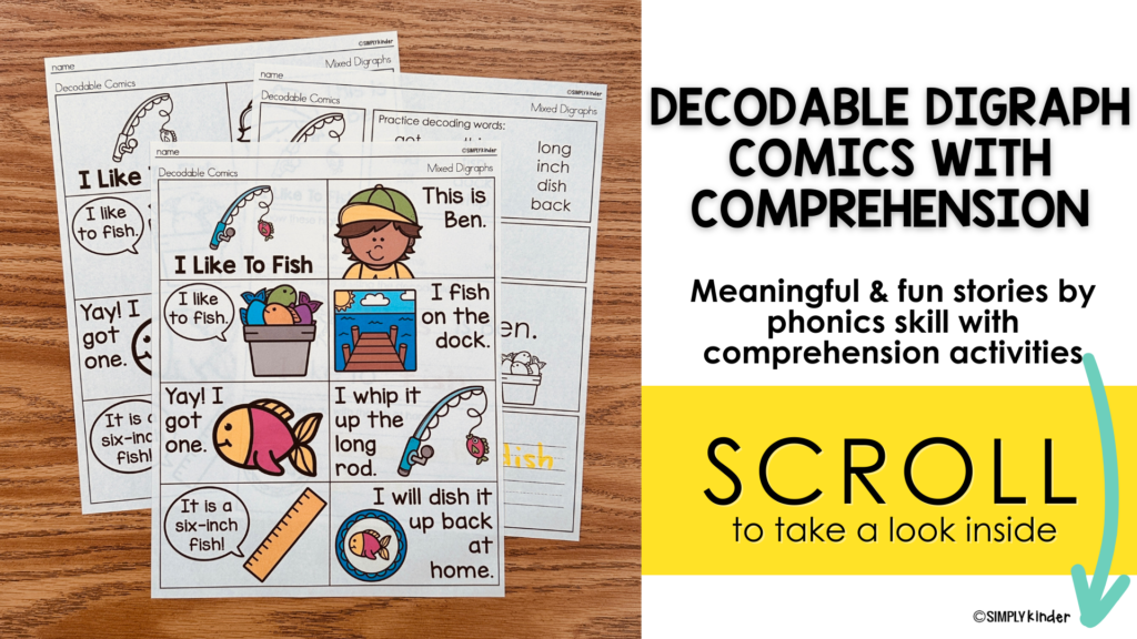 Decodable Digraph Comics Passages with Comprehension Questions, Science ...