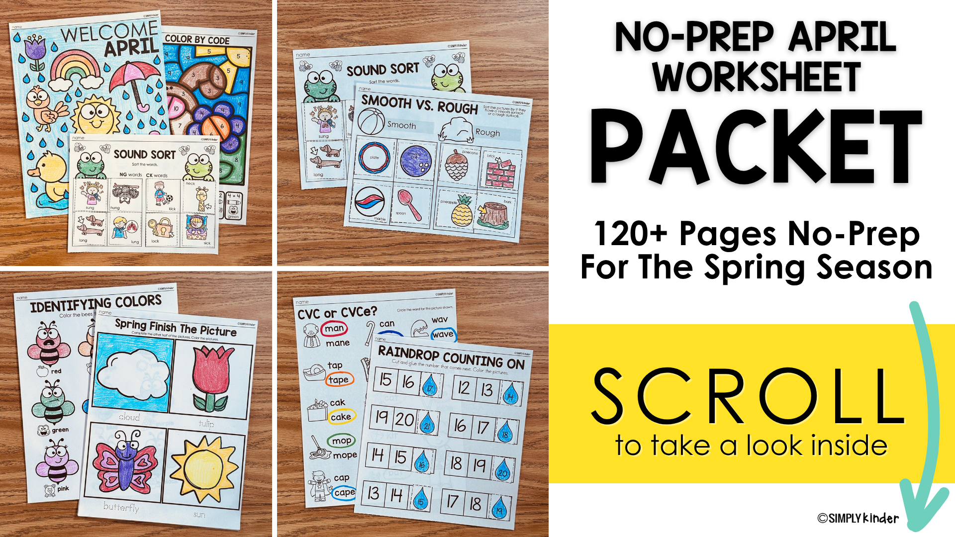 May No Prep Kindergarten Packet, Morning Work, Fast Finisher Activities ...