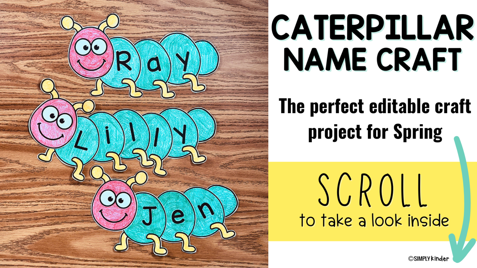 The Very Hungry Caterpillar Spring Name Craft, Bulletin Boards, March ...
