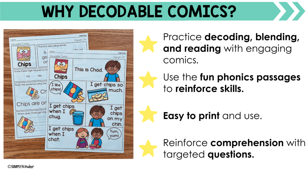 Decodable Digraph Comics Passages with Comprehension Questions, Science ...