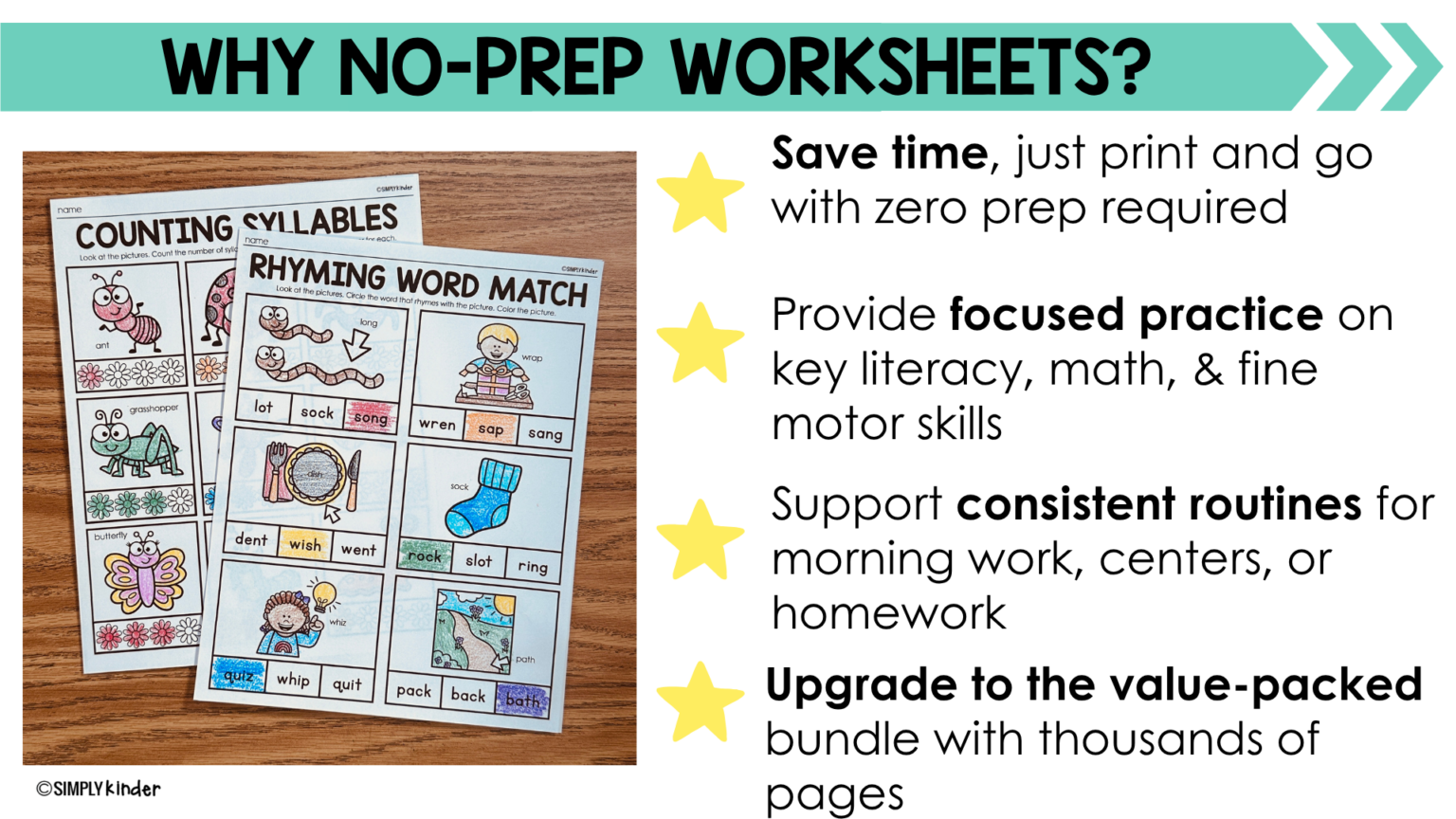 April No Prep Kindergarten Packet, Morning Work, Fast Finisher ...