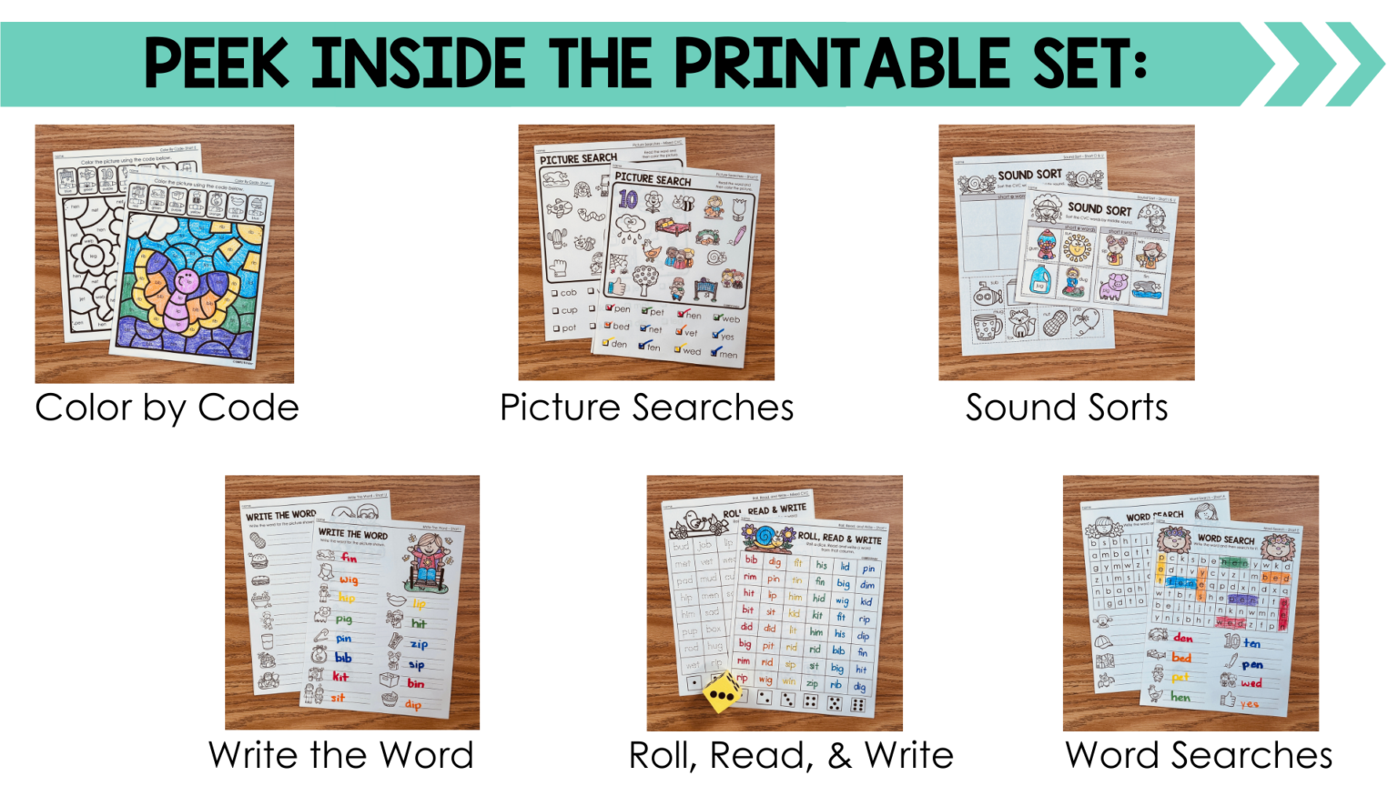 Spring Activities, CVC Worksheets, No-Prep March Phonics, Kindergarten ...