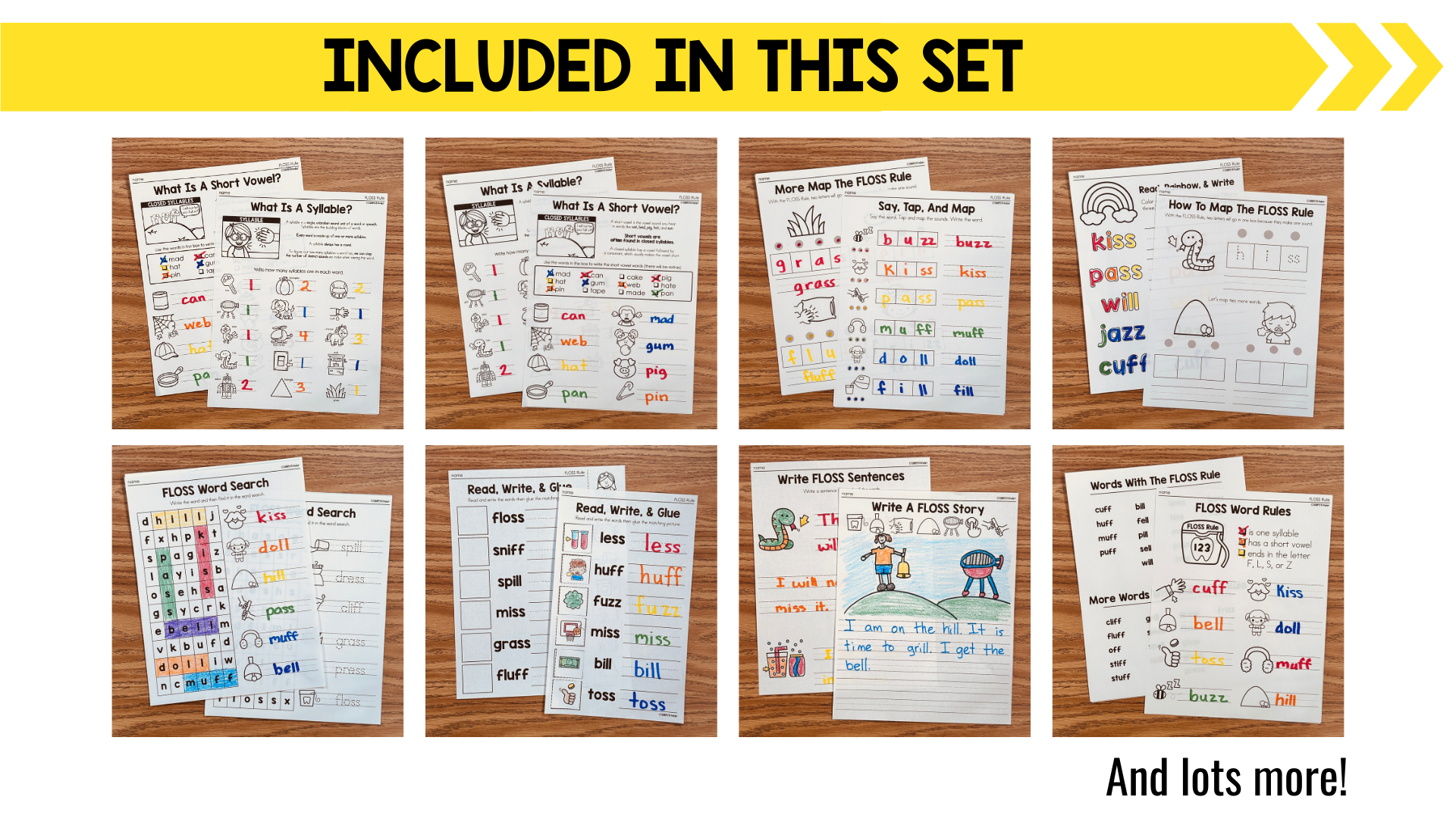 FLOSS Rule Phonics Worksheets for Kindergarten Science of Reading ...