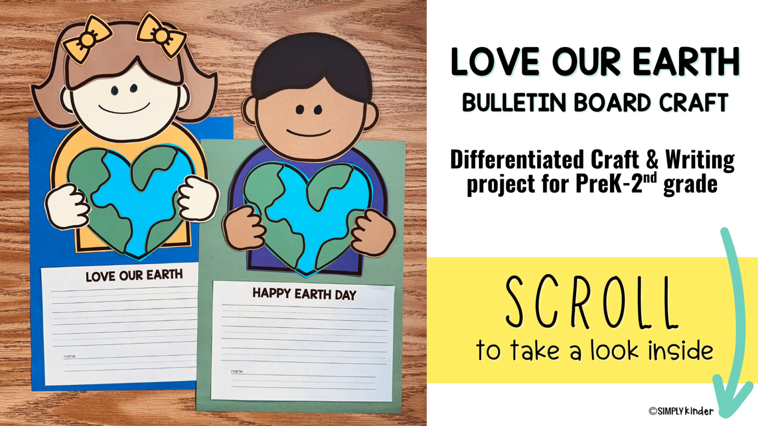 Earth Day Craft Activity Bulletin Board, April Craft Writing Project ...