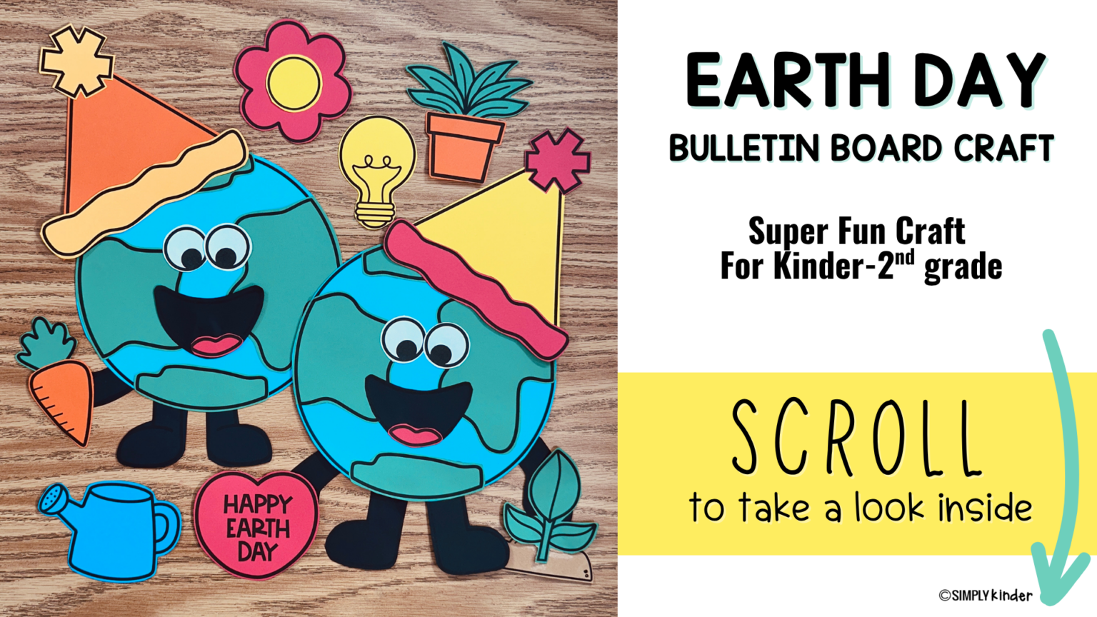 Earth Day Craft Activity Bulletin Board, April Craft, Kindergarten ...