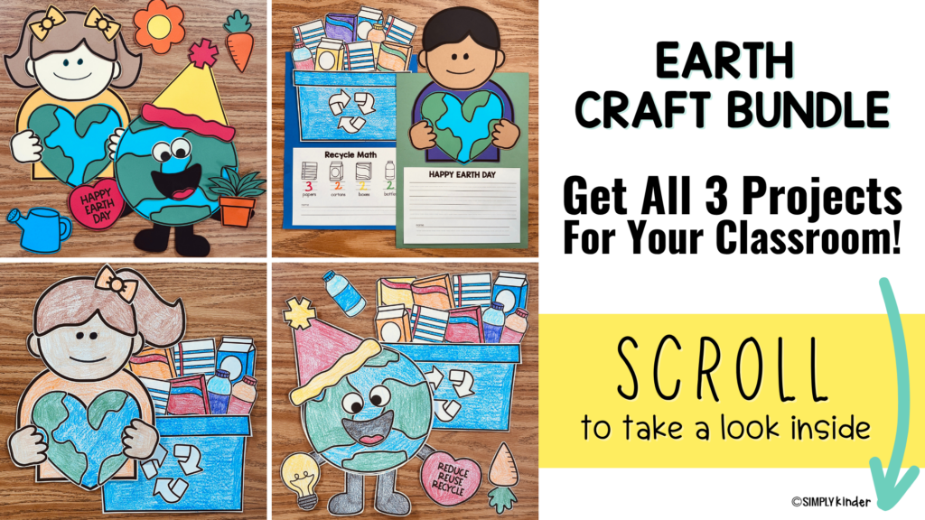 Earth Day Craft Bundle, Bulletin Board Activities, April Craft Projects ...