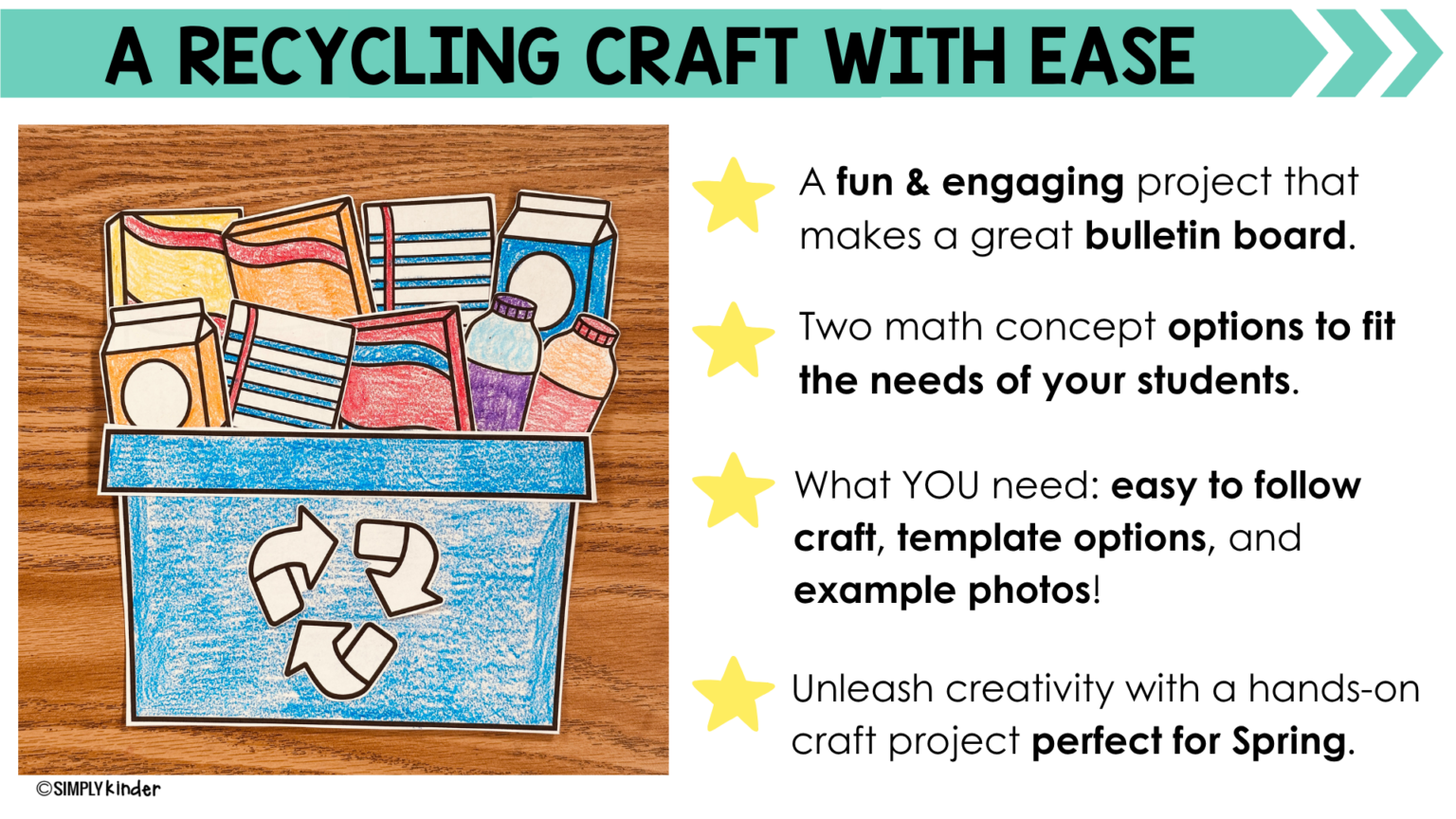 Earth Day Craft Activity Bulletin Board, April Craft Math Activity ...