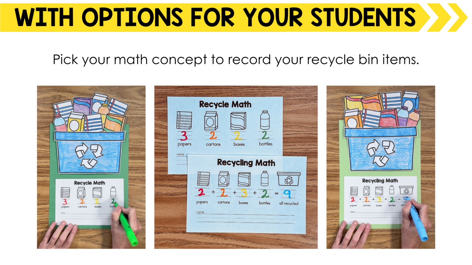 Earth Day Craft Activity Bulletin Board, April Craft Math Activity ...